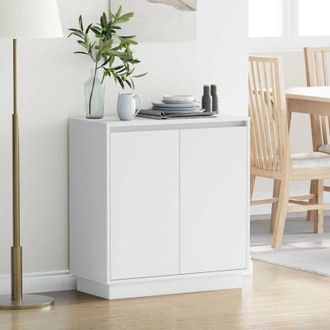 vidaXL Buffet avec &eacute;tag&egrave;re Blanc 71 x 34.5 x 75 cm Bois ding&eacute;nierie Vidaxl