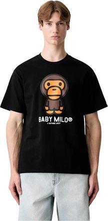 A Bathing Ape A Bathing Ape, Homme, Tops, Noir, Taille: L T-shirt Baby Milo