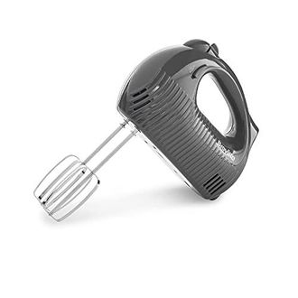 Breville Flow Elektrischer Handmixer | 5 Geschwindigkeiten plus Boost | mit Schlägeln & Knethaken | 240 W | Grau [VFM034]