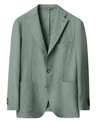 Eton Ungef&uuml;ttertes 3-Knopf Sakko aus Leinen und Schurwolle in