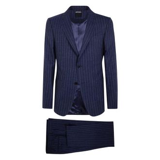 Ermenegildo Zegna Homme, Costumes, Bleu, Taille: 2XL Single Breasted Suits