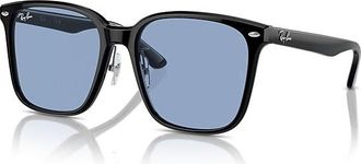 Ray-Ban Rb2206d Sonnenbrillen Schwarz Fassung Blau Glas 57-18