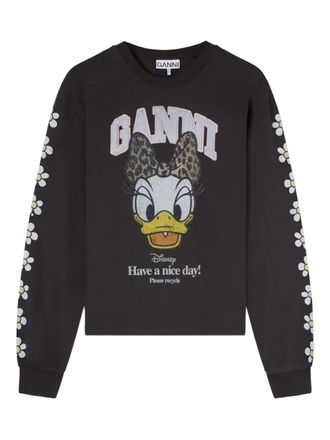 Ganni x Disney sweat &agrave; imprim&eacute; graphique - Noir