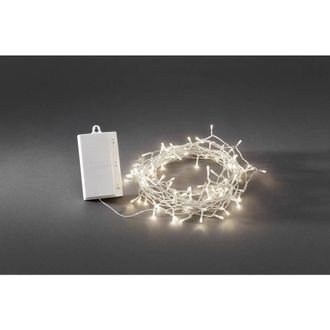 Konstsmide 3719-103 LED Lichterkette / f&uuml;r Au&szlig;en (IP44) / Batteriebetrieben: 4xD 1.5V (exkl.) / 6h-Timer / mit 8 Funktionen, Steuerger&auml;t und Memoryfunktion / 128