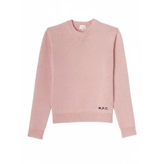 A.P.C. Anna Rundhals Pullover - - Knitwear - Damen - Rosa - M