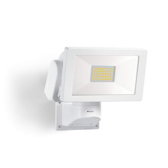 Steinel LED Strahler LS 300 wei&szlig;, 29,5 W Fluter, 2704 lm Helligkeit, schwenkbar, neutralwei&szlig;e LEDs (4000 K), IP44, 1 St&uuml;ck (1er Pack)
