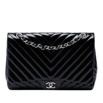 Chanel Pre-owned Vintage Lackleder Umh&auml;ngetasche - - Pre-owned - Damen - Schwarzk - ONE SIZE