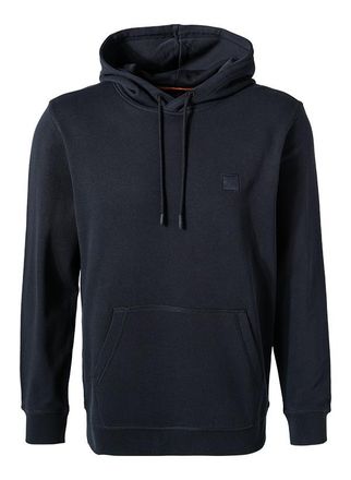 Boss Orange by Hugo Boss BOSS Orange Herren Hoodie blau Baumwolle unifarben