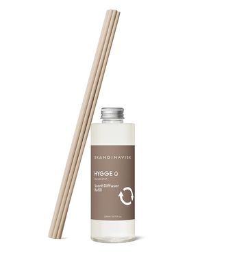 Skandinavisk Hygge Gem&uuml;tlichkeit Duftst&auml;bchen Diffuser Nachf&uuml;llung mit 8 St&auml;bchen. Duftnoten: Schwarzer Tee, Minzbl&auml;tter, &Auml;pfel und Zimt. 200 ml