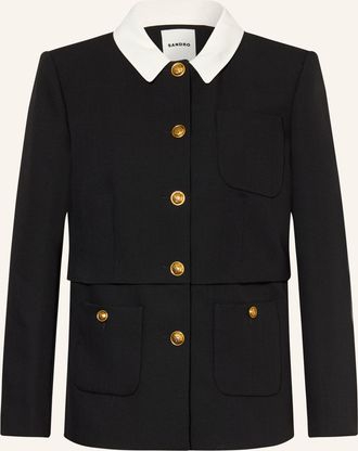Sandro Sandro Blazer Mit Abnehmbarem Kragen schwarz