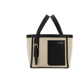 Valextra Femme, Sacs, Noir, Taille: ONE Size Sac Seau Mini en Toile Douce