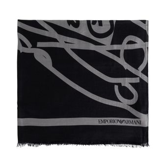 Emporio Armani Logo Schal - - Accessories - Herren - Blau - ONE SIZE