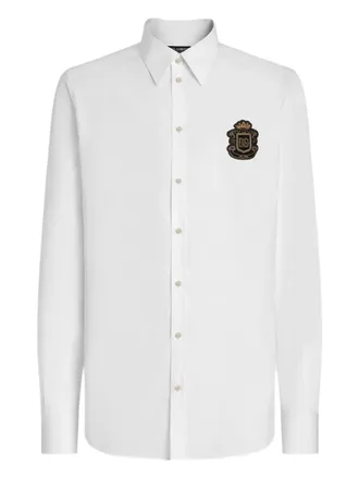 Dolce & Gabbana t-shirt &agrave; appliqu&eacute; blason - Blanc
