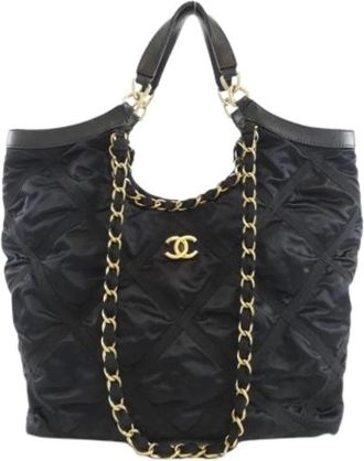 Chanel Pre-owned Vintage Nylon Tote Bag - Femme - Pre-owned - Noir - Taille: ONE Size