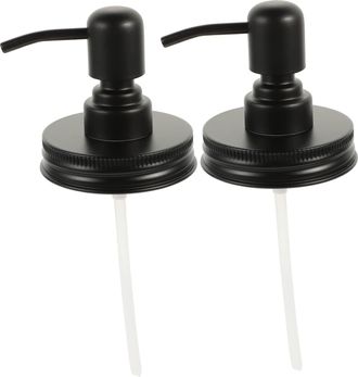 Minkissy 2st -Abdeckung Aus Edelstahl Pumpendeckel Pumpspender Kaffeesirup Erdnussbutter Pumpe Pumpdeckel F&uuml;r Lotion Badezimmergl&auml;ser Pumpenkopf Glasflasche Ro