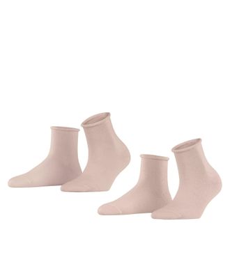 Esprit Esprit Damen Kurzsocken Cozy Dot 2-Pack, Schurwolle, 2 Paar, Rot (Peach Whip 8674), 35-38