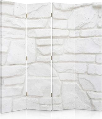 Feeby Frames Feeby Paravent Mauerwerk Ziegel 145x180 cm 4 Teilig Modern Design einseitig Raumteiler Wandschirme Foto Trennwand Raumtrenner Sichtschutz Spanische Wa