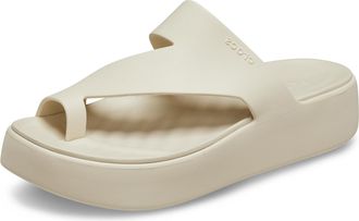 Crocs Herren Getaway Platform Toe Loop Sandalen, Sandstone, 37/38 EU