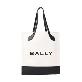 Bally Canvas Leder Tote Tasche - - Bags - Damen - Beige - ONE SIZE