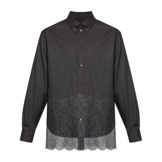 Fendi Hemd mit Spitzensaum - - Shirts - Herren - Schwarzk - S