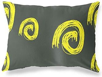 Bonamaison Le Jardin du Lin Kissenbezug Zierkissenbezug Neongelb-Rauch Kissenbezug, Für Bett, Auto, Sofa, Haus, Wohnzimmer, Schlafzimmer, Dekoration, 45x60 Cm - 