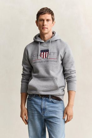 GANT Herren Archive Shield Hoodie (XXXL) Grau MELANGE