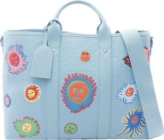 Louis Vuitton sac à bandoulière monogrammé Taurillon Weekend (2021-2025) - Bleu
