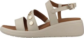 Geox Femme, Chaussures, Beige, Taille: 39 EU Meliconia Wedge Sandal
