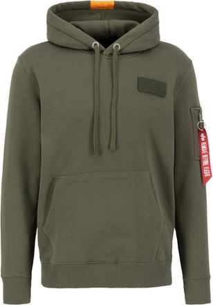 Alpha Industries Alpha Industries Herren Red Stripe Hoody, Dark Green, XS