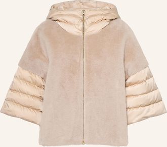 Herno Herno Daunenjacke Aus Kunstfell Mit 3/4-Arm beige