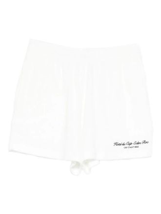 Sporty & Rich x Hotel Du Cap Eden Roc short &agrave; broderies Eden Script - Blanc