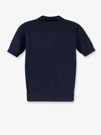 Max Mara Womens Polo Shirt Smmpomposa Blue Cotton Tops