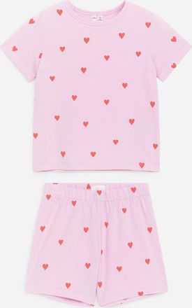 Arket Zweiteiliger Kurzer Pyjama Aus Jersey -Rosa