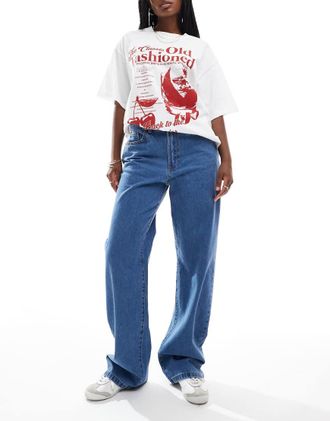 Cotton On Jeans in Celeste-Blau mit geradem Bein