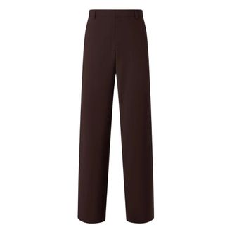 Ferrari Pantalon Ferrari Q-Cycle en laine tropicale - Homme - Pantalons - Brun - Taille: M