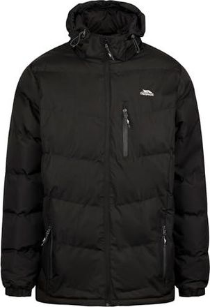 Trespass Veste rembourrée pour homme Blustery - Veste dhiver décontractée, cordon de serrage à la base, capuche réglable avec fermeture éclair, poignets élasti