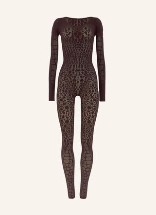 Wolford Hose Reptile Net Jumpsuit braun