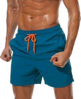 Generic HUIWDP Short de bain d&eacute;t&eacute; pour homme - Style d&eacute;contract&eacute; - Surf - Short de sport - Taille &eacute;lastique, A14, XXL