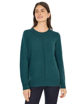Cecil Damen 3016933 Kuscheliger Pullover, Dark Sea Green Melange, XS