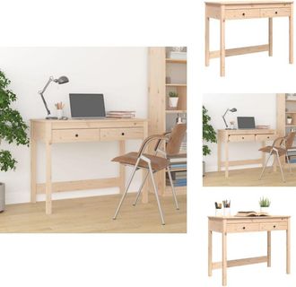 vidaXL Vidaxl - Bureau avec tiroirs 100x50x78 cm Bois massif de pin - Bureau En Bois - Bureau Design - Bureau Moderne - Bureau Informatique - Bureau &Eacute;tudiant
