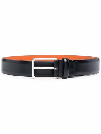 Santoni ceinture en cuir - Noir