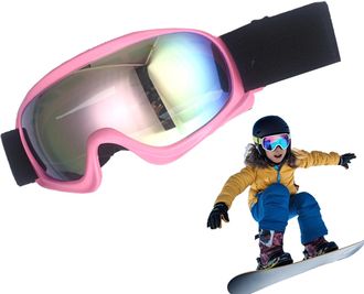 Generico Skibrille, UV-Schutz, High-Definition, Skibrille, Schneebrille f&uuml;r Jungen, M&auml;dchen, Kinder, Anti-Beschlag, weiche Skibrille f&uuml;r Kinder von 3-10 Jahren