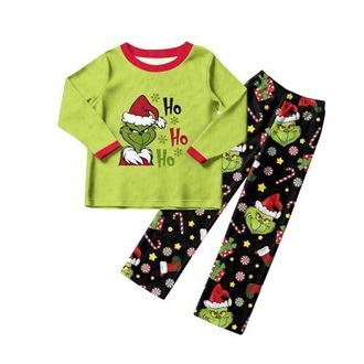 Generic Le Grinch Pyjama Noel Famille De Grinch Adulte Enfant The Bebe Assorti Couple Femme Homme Chaud Et Doux Garcon Ensemble Pull Coton Noël Deguisement En