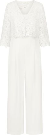 Apart Fashion APART Hochzeitsoverall mit Spitzenj&auml;ckchen mit kurzem Spitzenj&auml;ckchen, Creme, 36