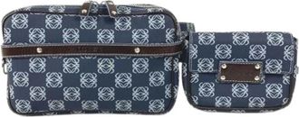 Loewe unisex, Pre-owned, Bleu, Taille: ONE Size Sac banane Pre-owned Sac bandouli&egrave;re