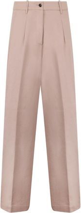 Nine In The Morning Femme, Pantalons, Beige, Taille: 42 FR Loose Linen Pantalons
