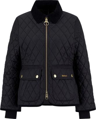 Barbour Diamond-quilted Zip-front Coat