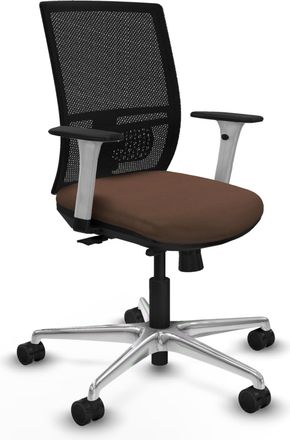 Piqueras y Crespo B&uuml;rostuhl f&uuml;r Zuhause, mit wei&szlig;en und schwarzen Armlehnen, h&ouml;henverstellbare Lendenwirbelst&uuml;tze, ausgestattet mit Syncro/Traslack und Schneideschaum, 