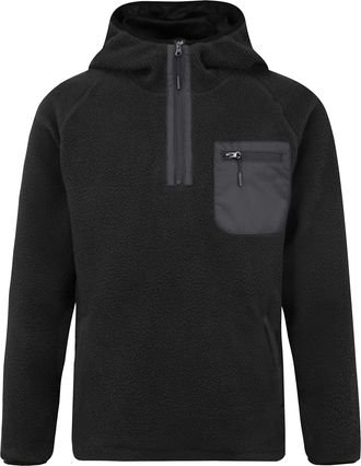 Indicode Trent Herren Fleecejacke Sweatjacke Jacke mit Kapuze, Größe:XXL, Farbe:Black (999)