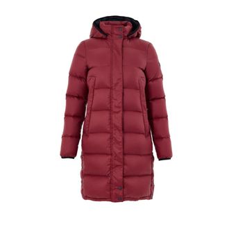 Moose Knuckles Piumino Puffer Lungo Imbottito con Cappuccio - - Coats - Damen - Rot - S